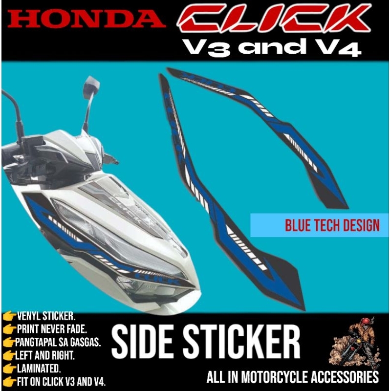 Honda Click Version 3 and 4 Side Sticker Accessories / Honda Click ...
