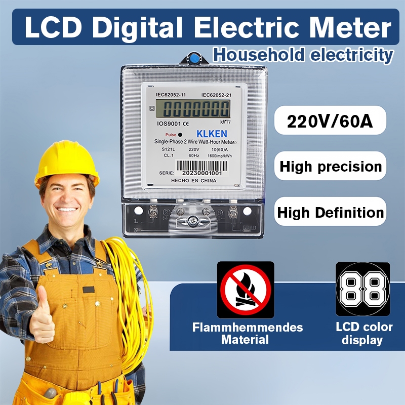 Electric Sub-Meter Digital LCD Screen Submeter Electrical Submeter ...