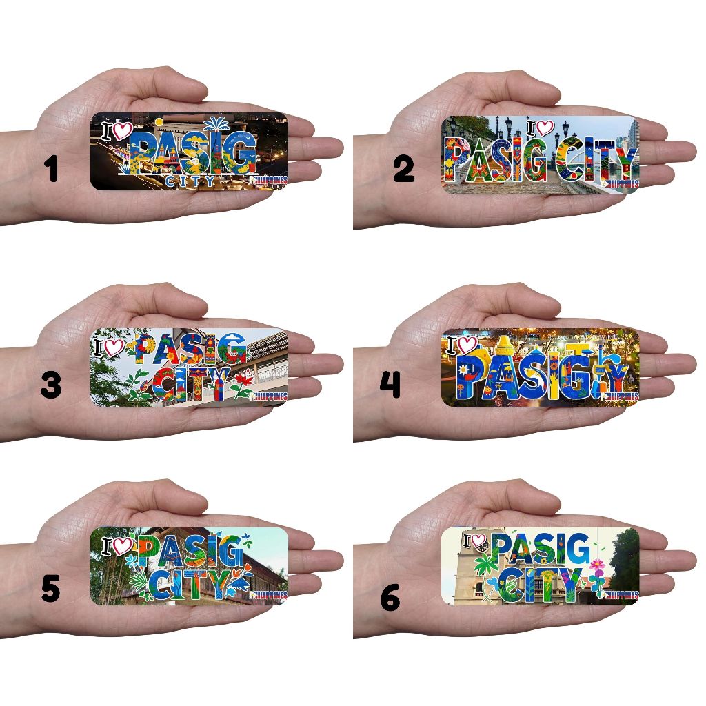 Rectangle Rubber Ref Magnet Souvenir - I Love Pasig City Design ...