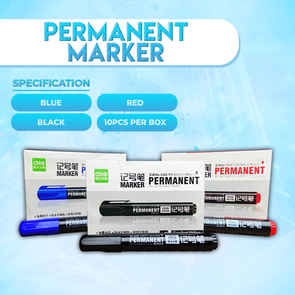10pcs Waterproof Quick-dry Permanent Marker | Shopee Philippines