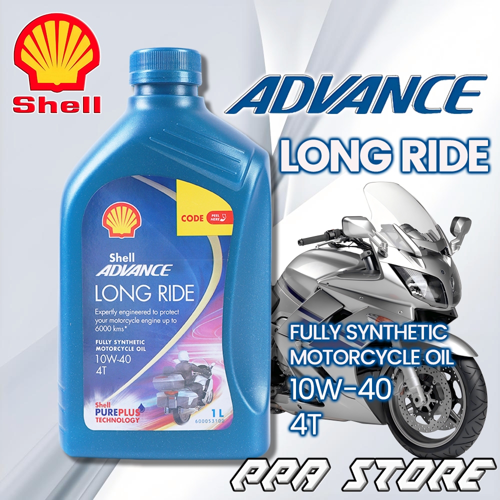 Shell Advance Long Ride 10w40 4T Fully Synthetic 4T SN MA2 1L ...