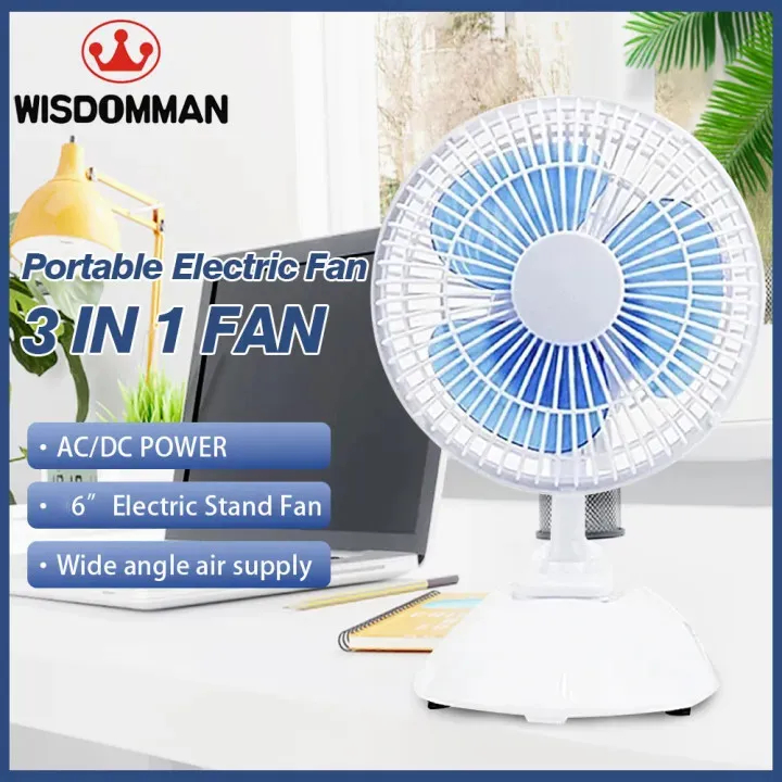 WISDOMMAN Space-Efficient Fan WSF-CDW18 - Clip-On Design, 18W Plastic ...