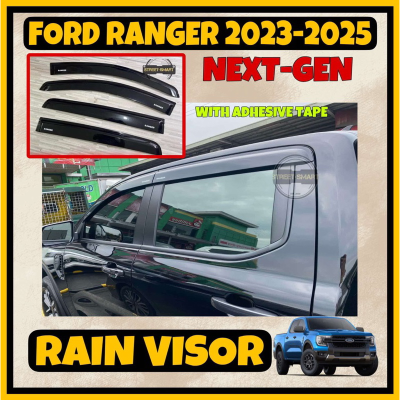 FORD RANGER 2023-2025 RAIN VISOR | Shopee Philippines