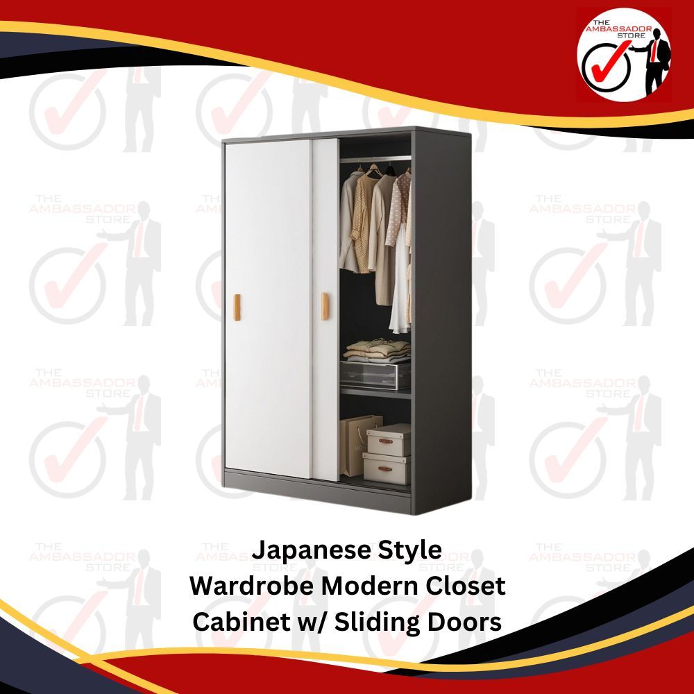 Japanese Style Wooden Wardrobe Clothing Modern Home Closet Cabinet with ...