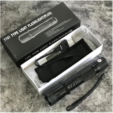 [NEW ] 1101 LED TYPE RECHARGEABLE LIGHT FLASHLIGHT (SHOCK TORCH) 2x1 ...