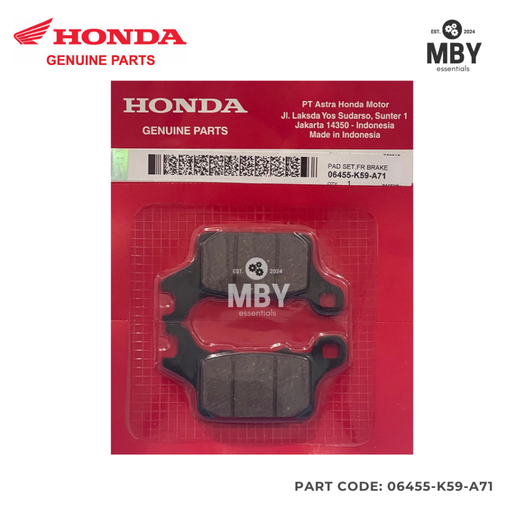 BRAKE PAD CLICK V2/V3 CLICK125/CLICK150 BY MBY MOTORS 1pc. (A71 ...