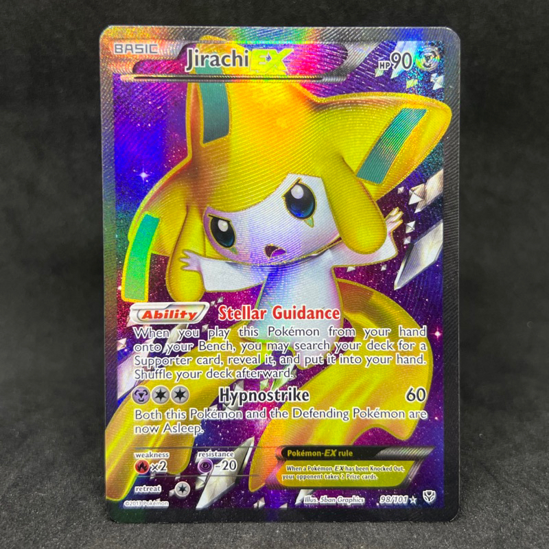 Pokemon TCG Jirachi EX Full Art Ultra Rare 98/101 2013 Black & White ...