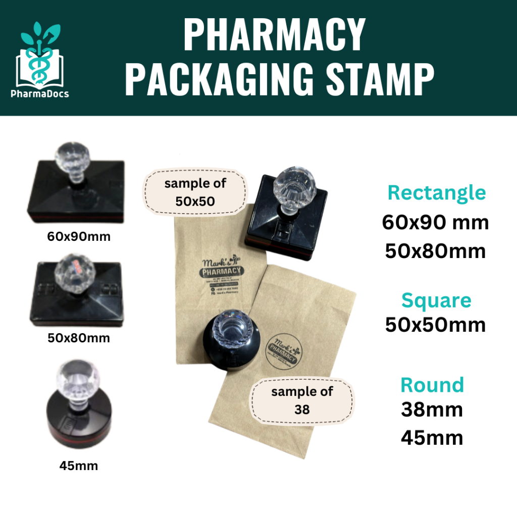 PHARMACY PACKAGING STAMP - FOR PAPERBAGS | Shopee Philippines