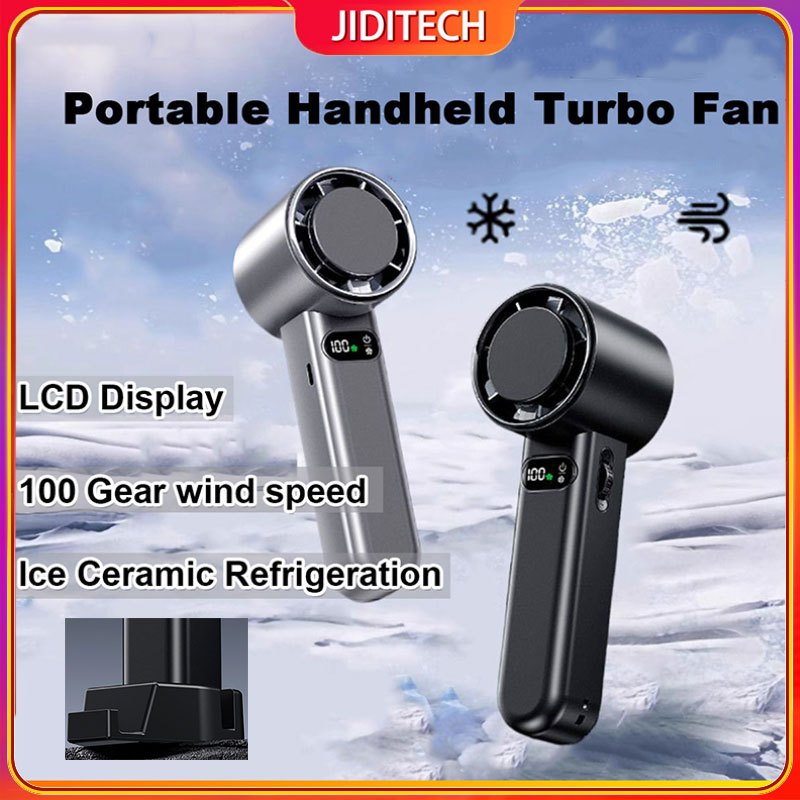 Jiditech Handheld Fan 4800mAh High-speed Cooling Fan Handheld Fan 100 ...