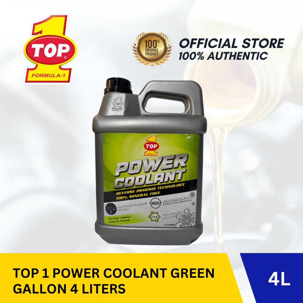 Top One Formula- Long Life Radiator Power Coolant (Green) 4 Liters ...