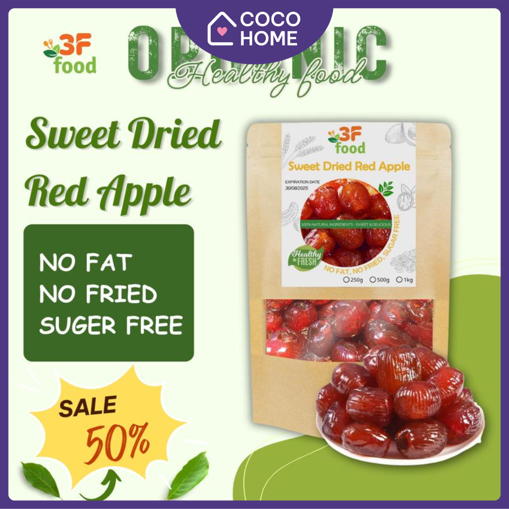 3F FOOD SWEET DRIED RED APPLE 100g-250g-500g-1kg 3F FOOD DRIED Isang ...
