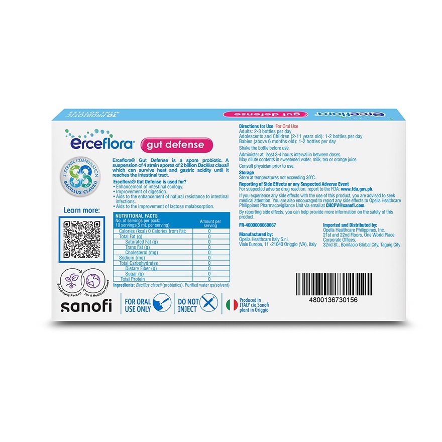 ERCEFLORA Gut Defense 10s | Shopee Philippines