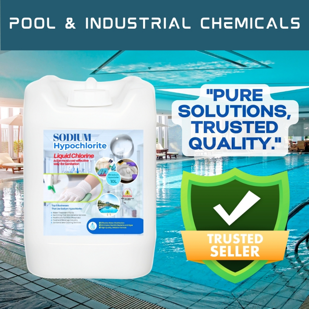 SODIUM HYPOCHLORITE POOL SHOCK LIQUID CHLORINE (12L)FDA APPROVED/FOOD ...