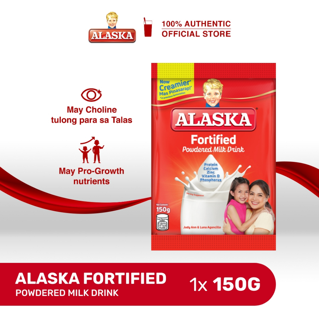 Alaska Fortified Powdered Milk Drink 150G | Shopee Philippines