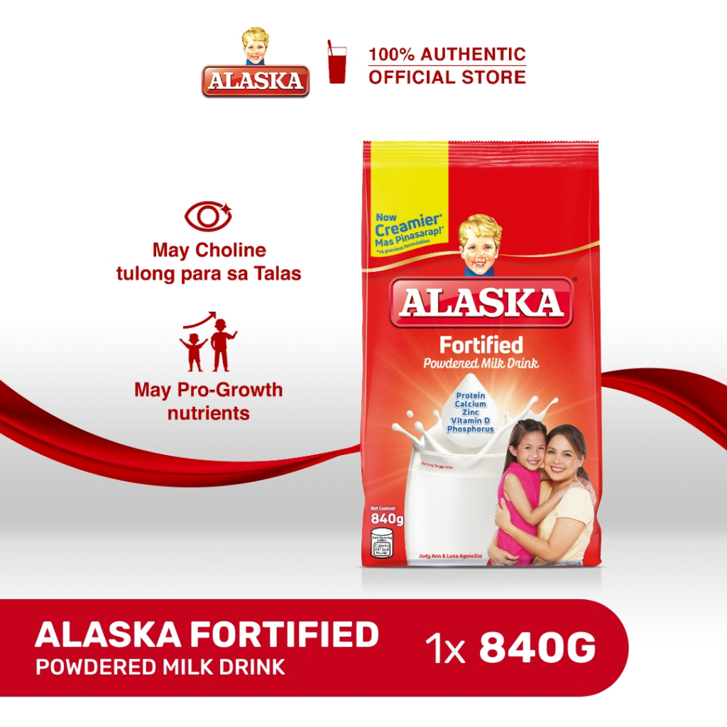 Alaska Fortified Powdered Milk Drink 840g | Shopee Philippines