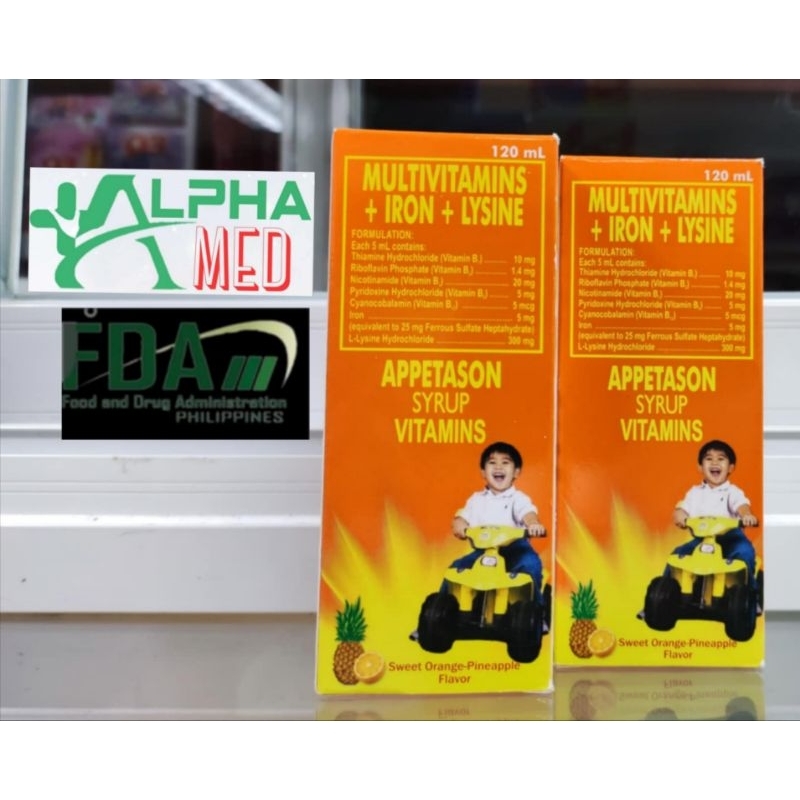 Appetason Vitamin B Complex,Lysine & Iron Syrup 120ml | Shopee Philippines