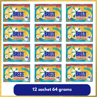 Breeze Liquid Detergent Power Machine Anti-bacterial 64grams set by 6 ...