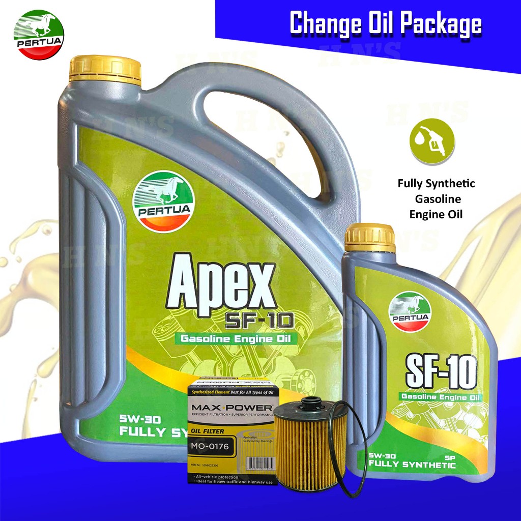 PERTUA Apex SF-10 5W-30 Fully Synthetic Engine Oil Change Bundle for ...
