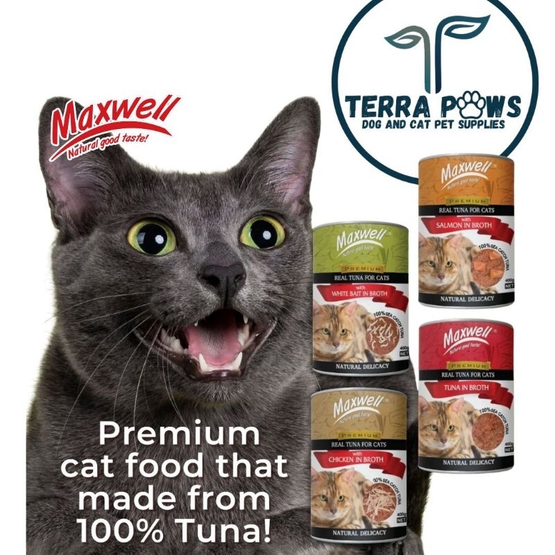 Maxwell Adult Cat Wet Food Can Tuna in Broth 400g | Shopee Philippines