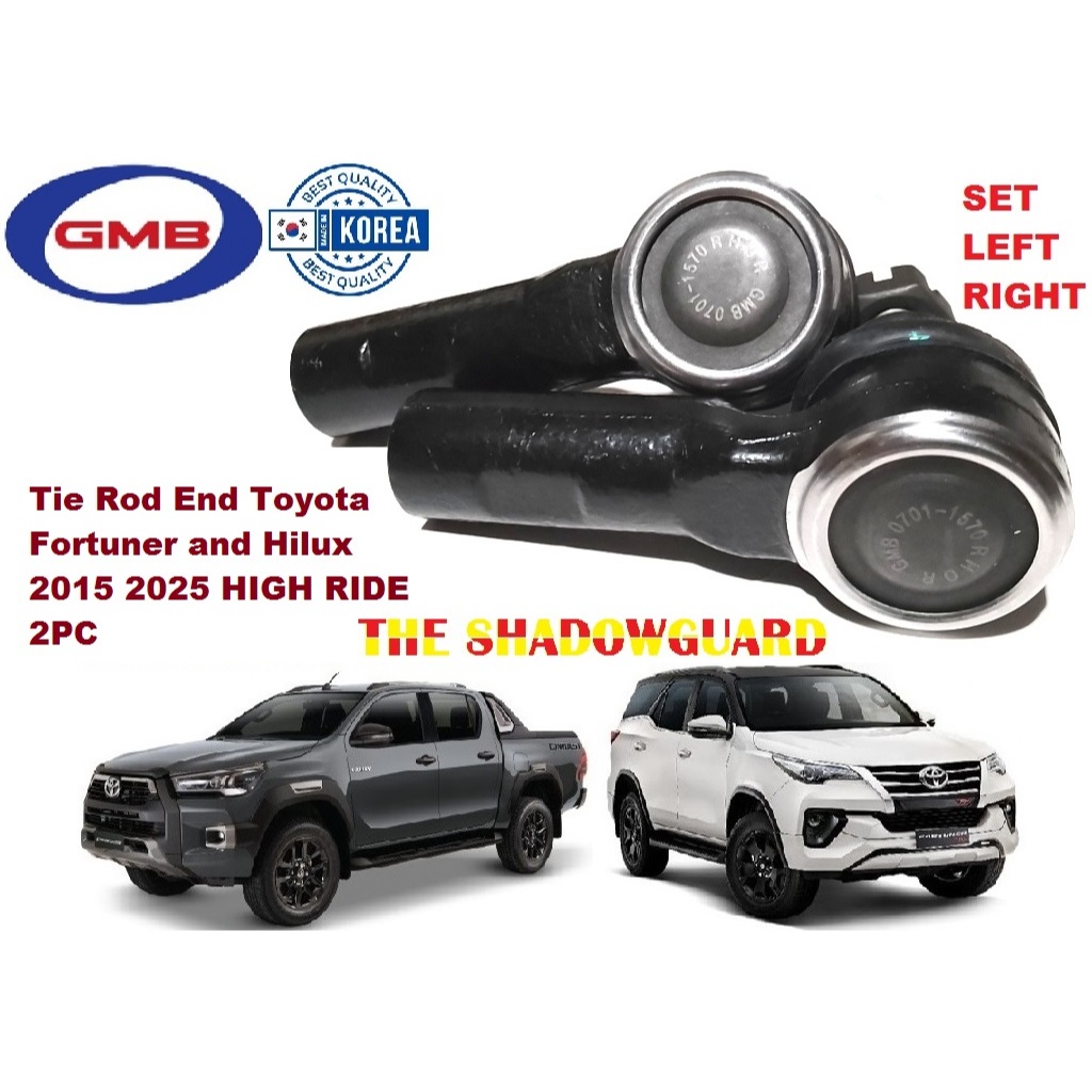 Tie Rod End Toyota Fortuner and Hilux 2015 2025 HIGH RIDE 2PC GMB ...