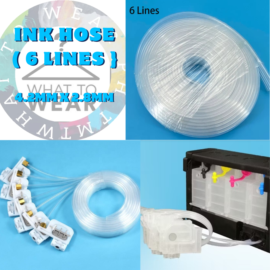 6 Lines Transparent Ink Hose - ( Sold Per Meter )-Tube | Shopee Philippines