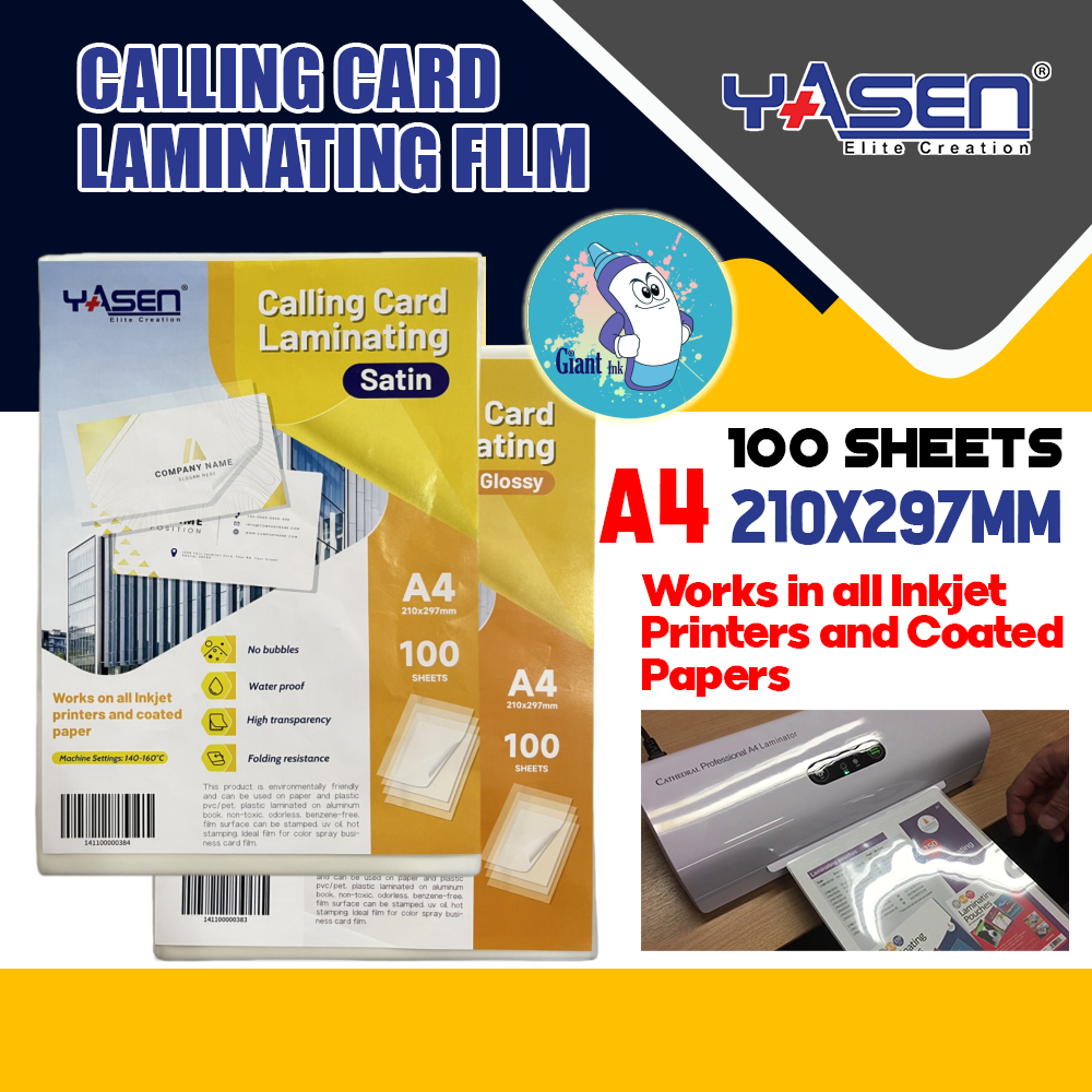 Calling Card Laminatin Film a4 Size Texture Glossy / Satin | Shopee ...