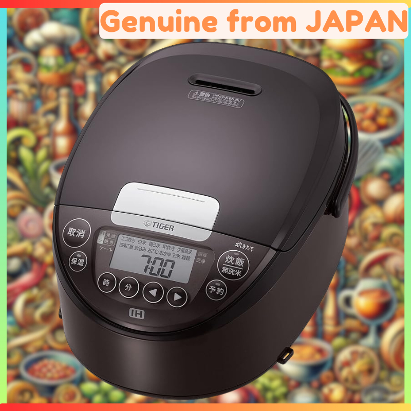 Tiger Rice Cooker 10 Cups IH Style Freshly Cooked Far-Infrared Black ...
