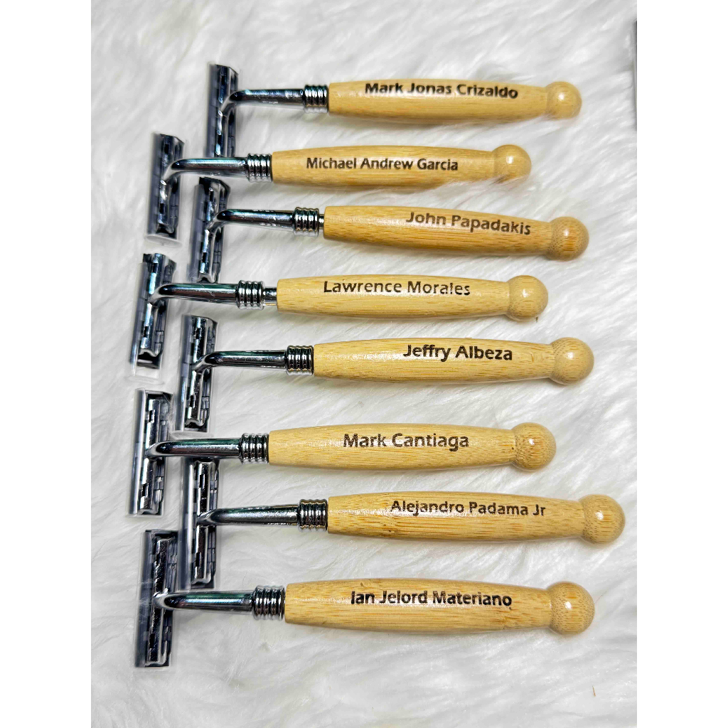 Personalized Wooden Shaver Razor with NAME | Shopee Philippines