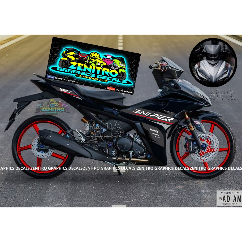 SNIPER 155R 2024 CUSTOM DECALS (ZENITRO GRAPHICS DECALS) | Shopee ...