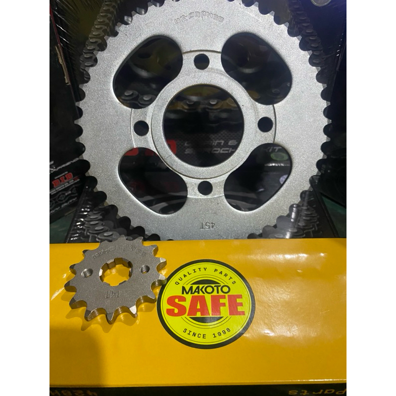 TMX ALPHA125/ TMX SUPREMO Sprocket set makoto | Shopee Philippines