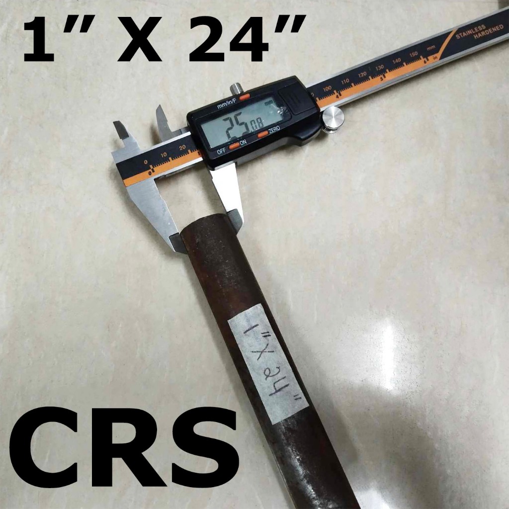 CRS SHAFTING 1" X 24" COLD ROLLED STEEL CR SHAFTING ROUND BAR == BAKAL ...