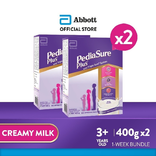 Pediasure Plus 3+ Creamy Milk 400g Bundle of 2 for Kids Above 3 Years ...