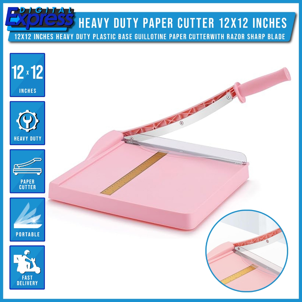High Quality Paper Cutter Officom 12" x 12" | Plastic Base Manual Paper ...