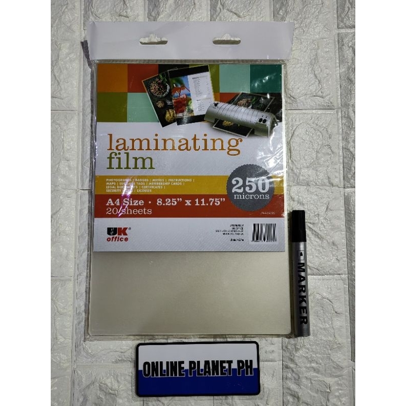 Laminating Film | A4 Size 8.25" x 11.75" | 250 microns | Shopee Philippines