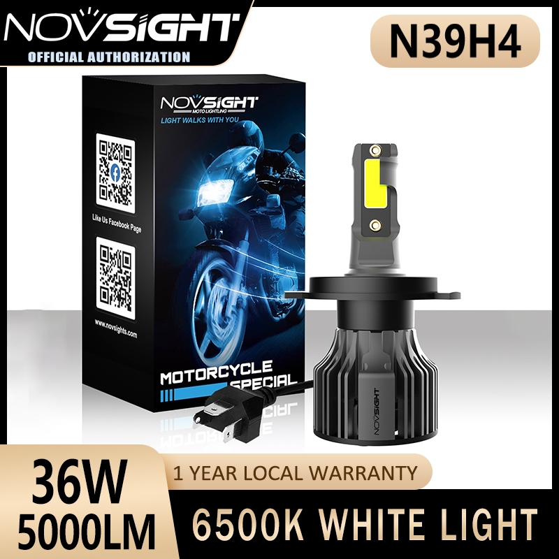 ORIGINAL NOVSIGHT 1PCS H4 White Mini Car LED Headlight Car Light Bulb ...