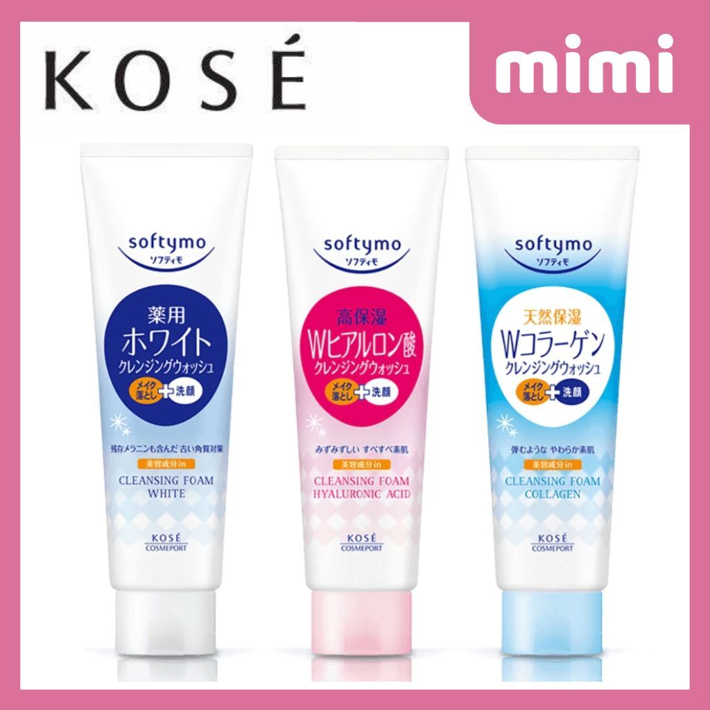 Kose Softymo Cleansing Foam 190g, Collagen, White, Hyaluronic Acid, Made in Japan, Ship from ...