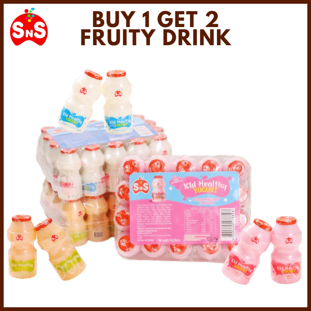 BUY 1 GET 2 Kid Healthy Yogurt 50ML 3Packs 60PCS Yellow Peach / Yogurt ...