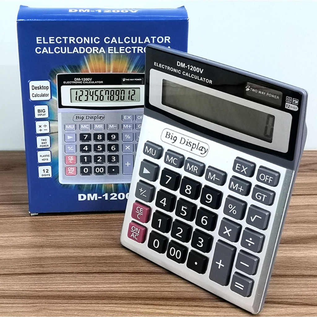 Electronic Calculator Office Slide Switch Big Display 12 Digits -Z073 | Shopee Philippines