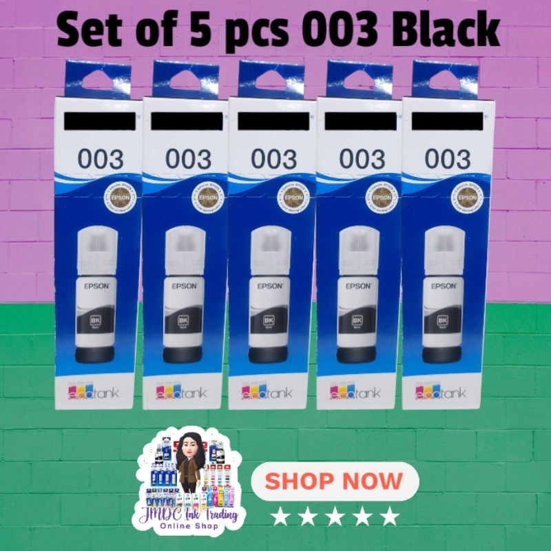 EPN Ink 003 Bk (Black) 65ml BUNDLE (5 PCS) -Buy 5 for Only 550 | Shopee ...