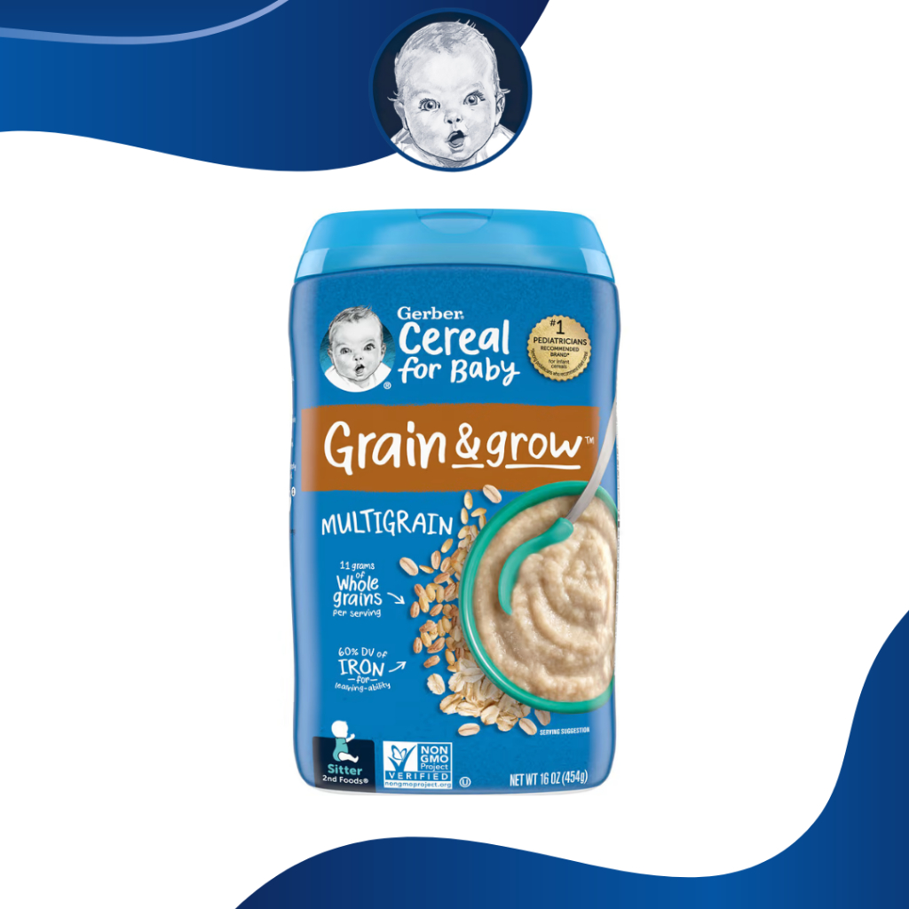 Gerber, Cereal for Baby, Grain & Grow, 2nd Foods, MultiGrain, 16 oz (454 g) | Shopee Philippines