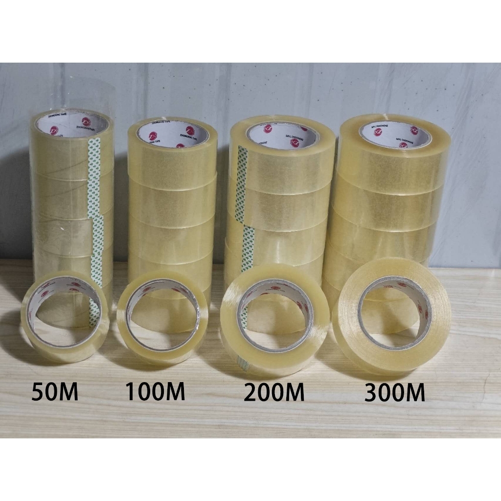 50/100/200/300 Meters Transparent Packing Tape Big Roll Sealing Tape ...