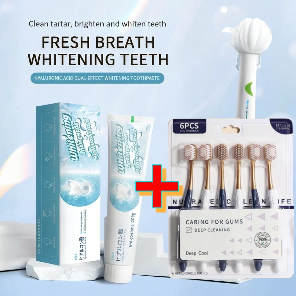 Japanese Whitening Soda toothpaste Hyaluronic Acid & Baking Soda Mint ...