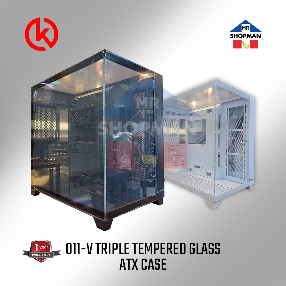 Keytech 011 V Triple Tempered Glass ATX Case PC Chassis 011V | Shopee ...