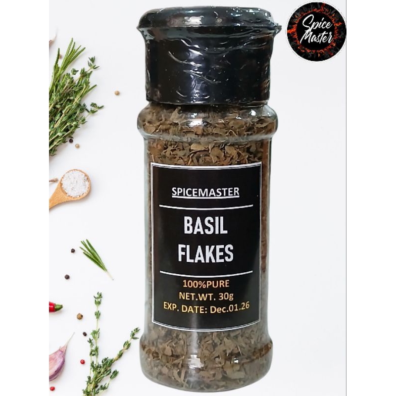 premium herbs and spices basil flakes in bottle shaker 100ml | Shopee ...
