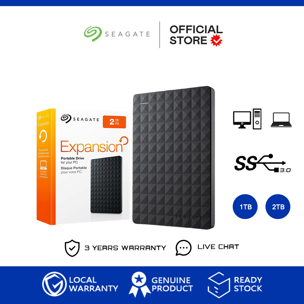 Seagate Expansion 1TB 2TB External Hard Drive For Mac and Windows ...