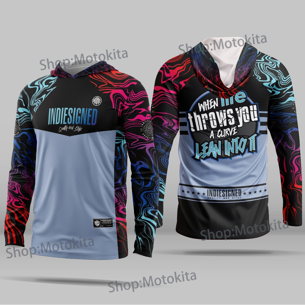 Warmer Long Sleeve Hoodie Jersey Riding for men Motorcycle T-shirt Sublimation Sportwear ...