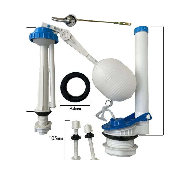 1 Set Toilet Flush Valve Tank Fittings Inlet Valve Float Ball Valve ...