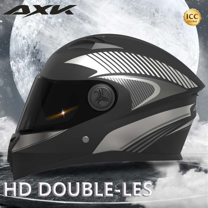 AKA 903 Double Mirror Motorcycle Full Face Helmet with ICC | Shopee ...