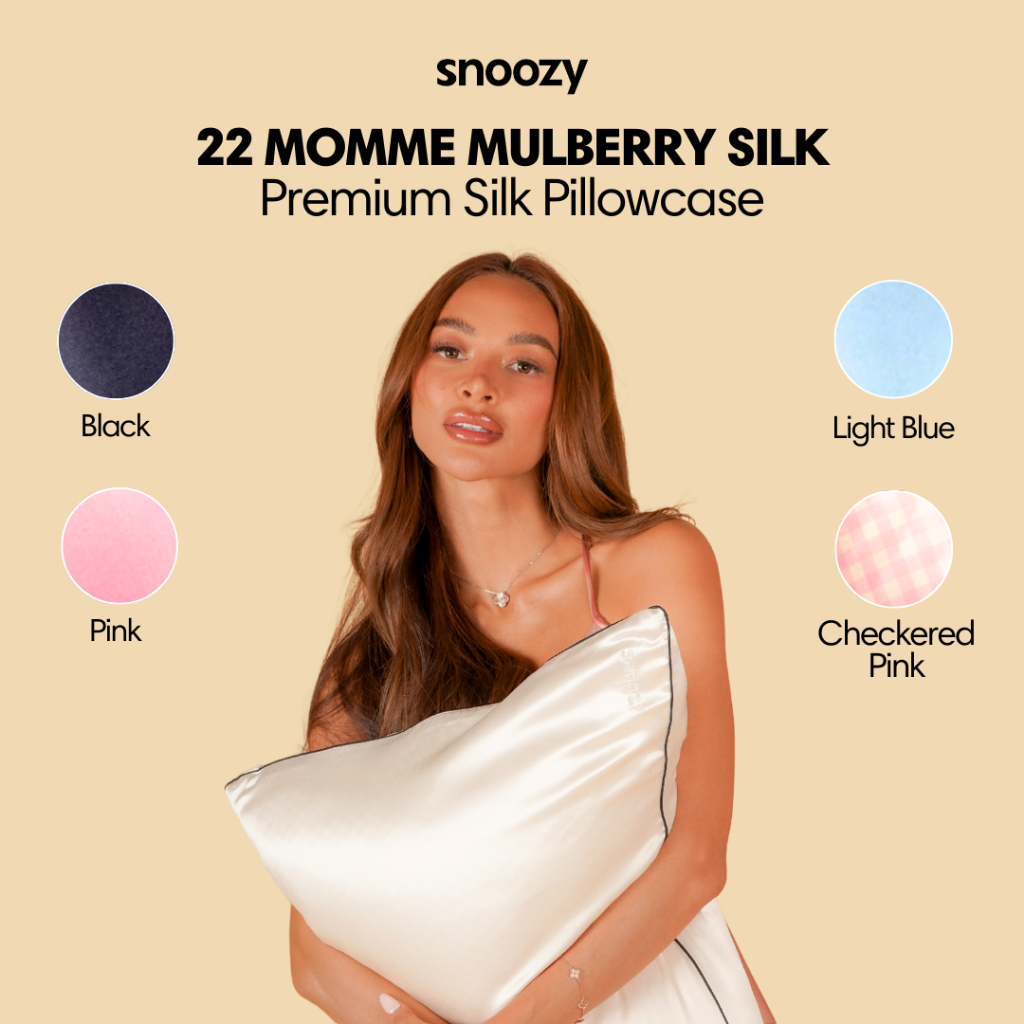 Snoozy | Premium Mulberry Silk Pillow Cover | Anti-bedhead, anti-aging ...