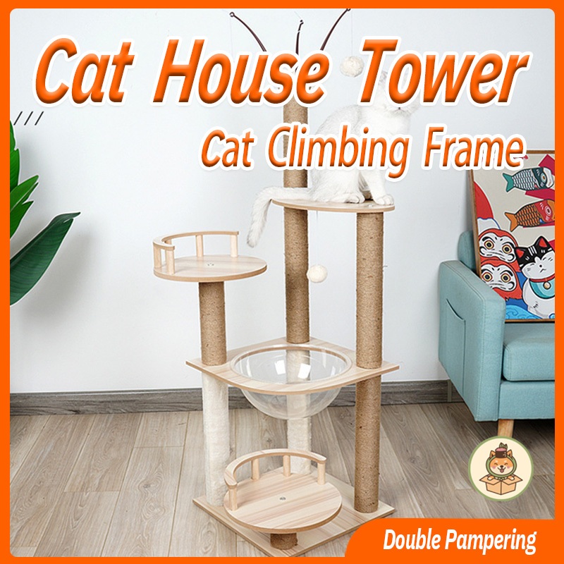 large size Cat climbing frame Cat house Tower for Indoor Cats Multi ...